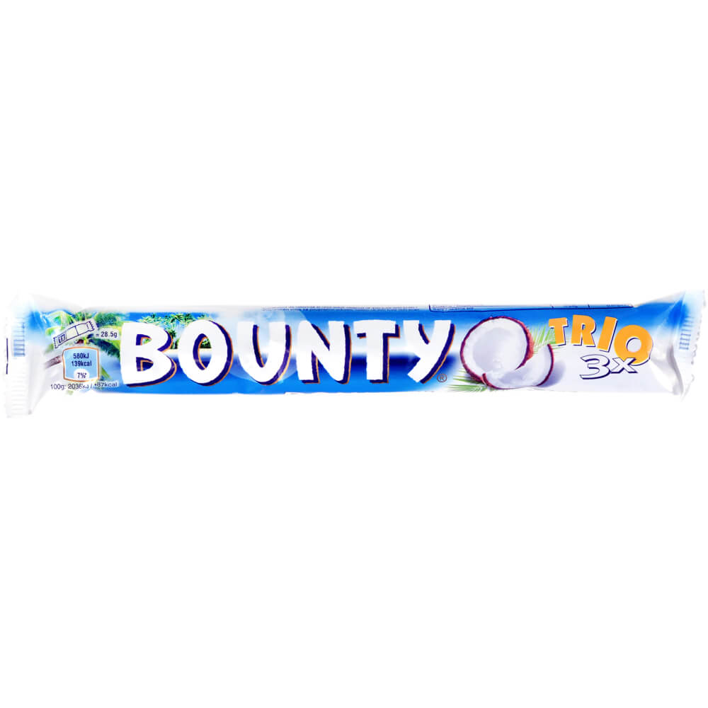 Bounty Trio Coconut Chocolate Bar, 3 бр, 85гр - eMAG.bg