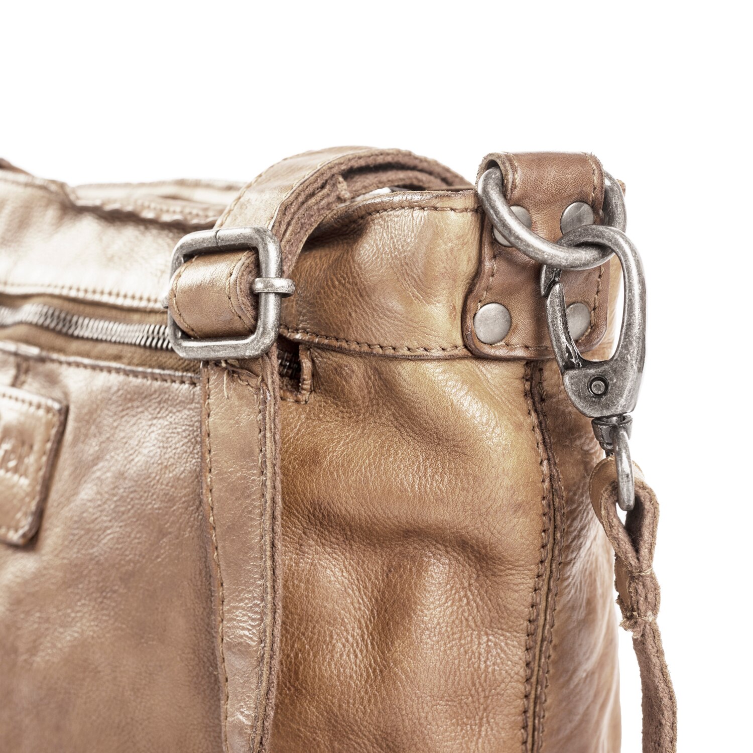 Дамска чанта Chesterfield, Lisa, естествена кожа, бежов - eMAG.bg