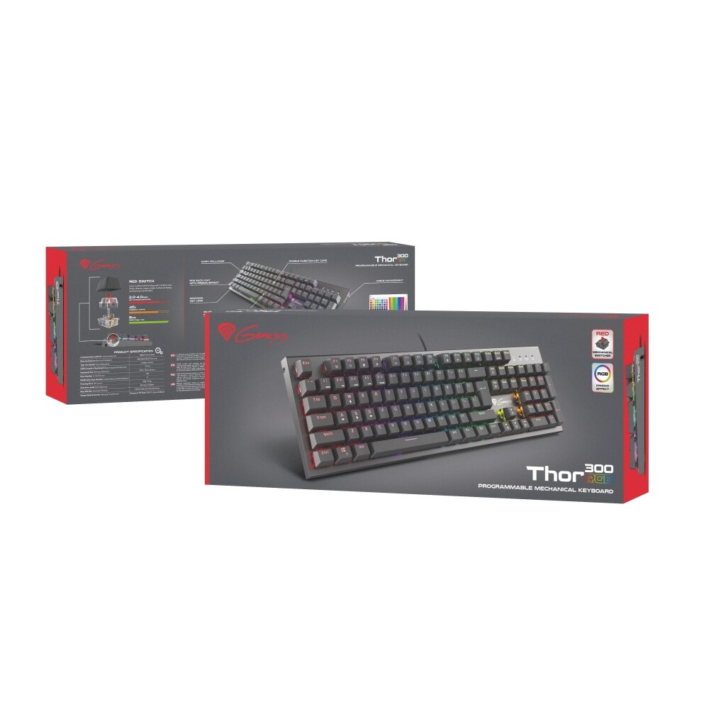 Клавиатура Genesis Mechanical Gaming Keyboard Thor 300 RGB US Layout ...