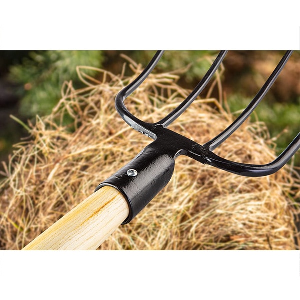 Furca universala cu 4 dinti, coada de lemn, Verto 15G040 - eMAG.ro