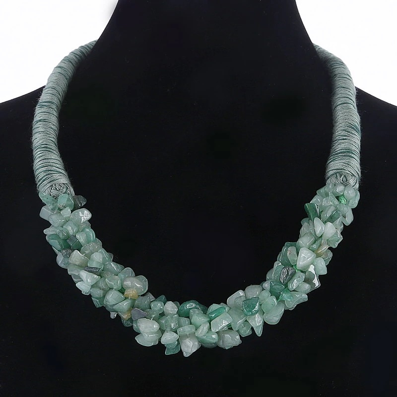 Colier verde, cu pietre, Ova C4, Pursehuit - eMAG.ro