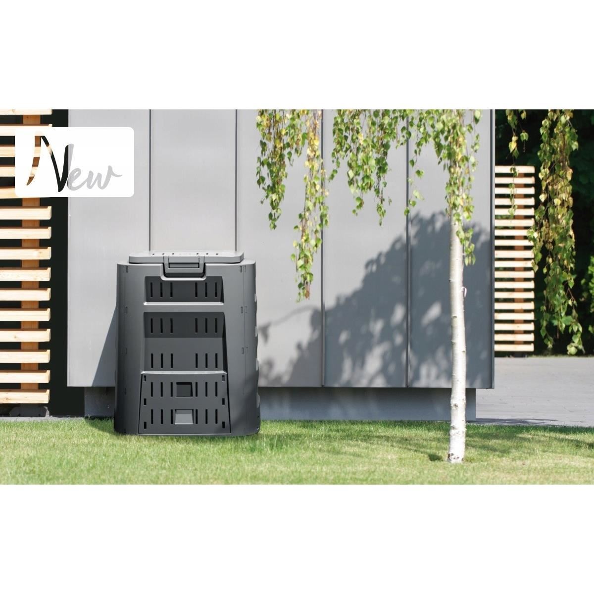 Compostor de gradina, 320 L, negru, Compogreen - eMAG.ro