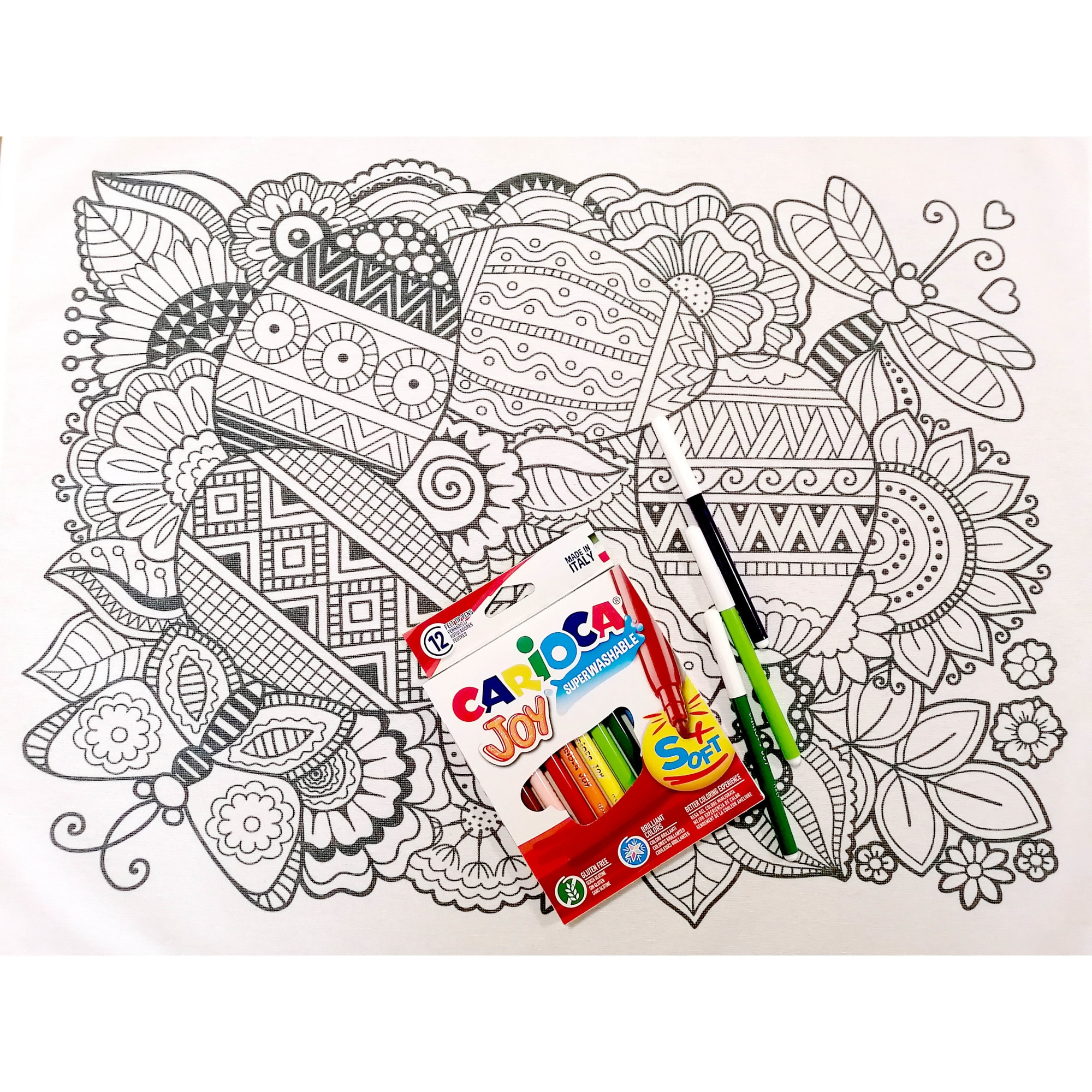 Set fata de masa de colorat Paste cu carioca superwashable, Dekoratex ...