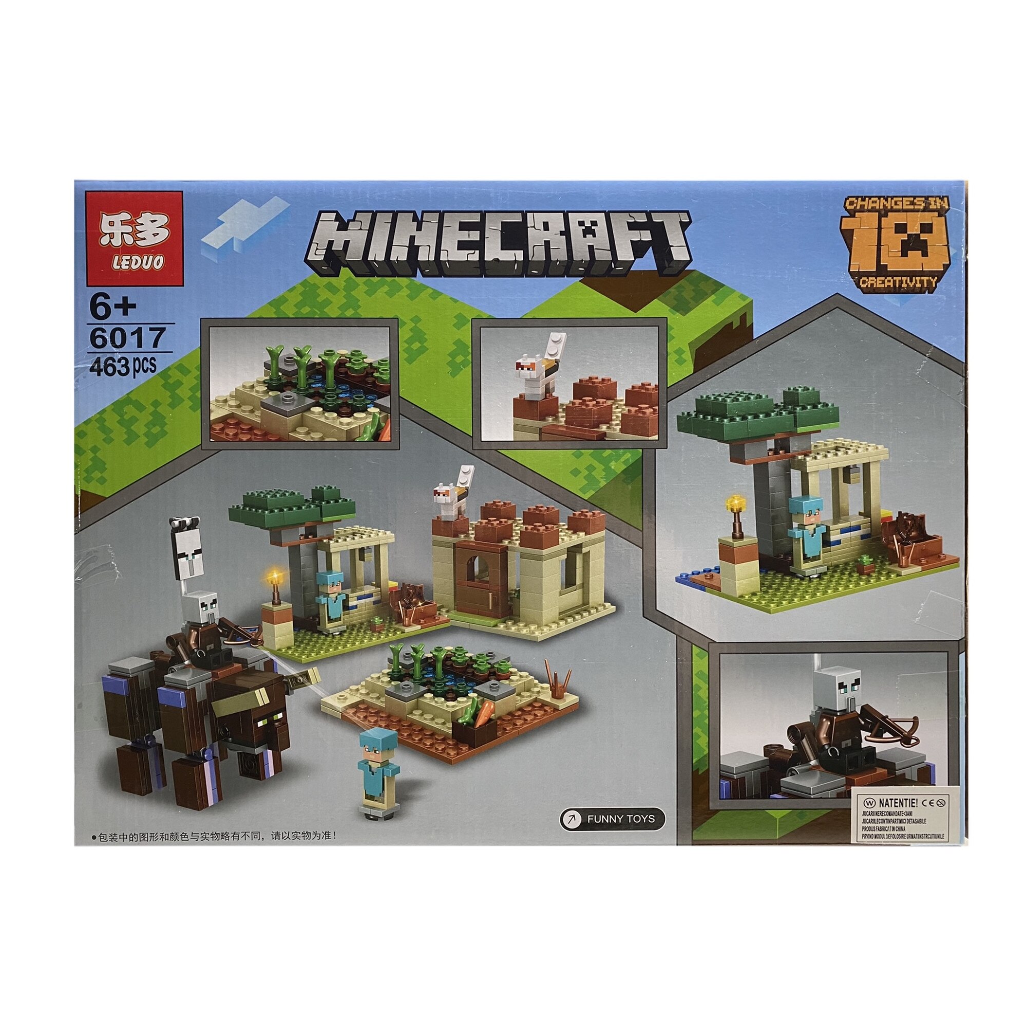 Set de constructie Leduo, MineCraft Creativ 10 in 1, 463 piese - eMAG.ro