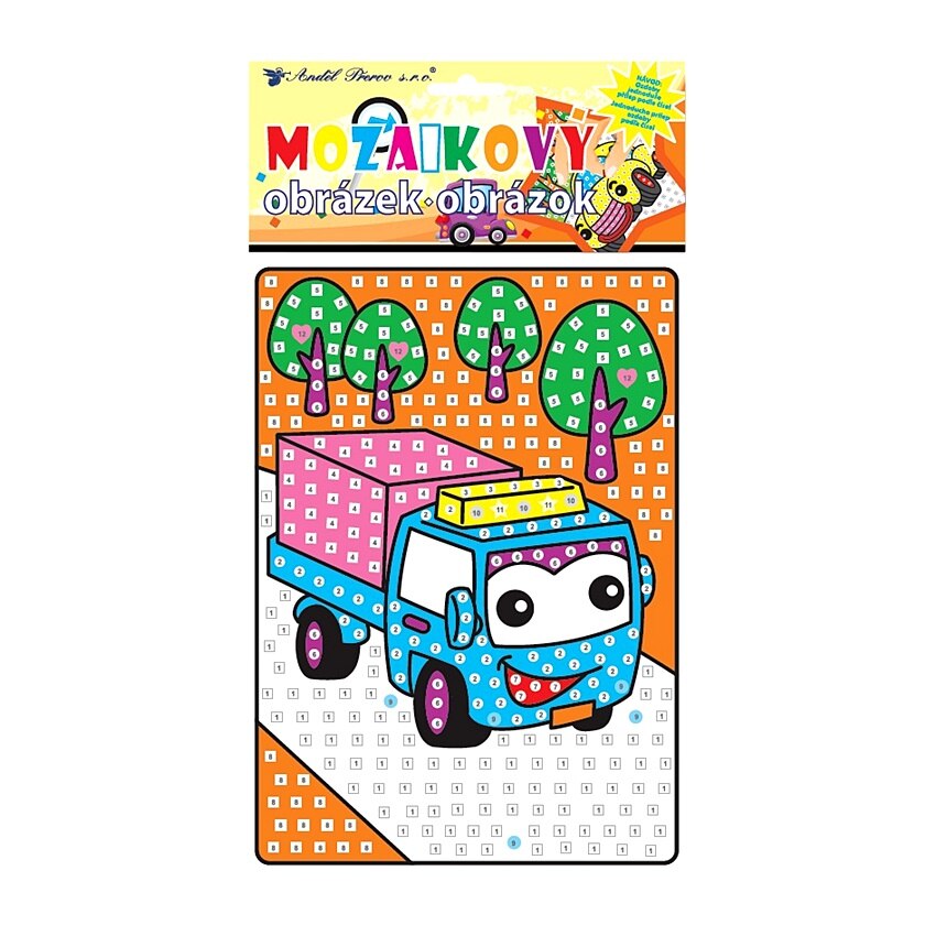 Imagine mozaic cu patrate autoadezive - camion, 23 x 16 cm - eMAG.ro