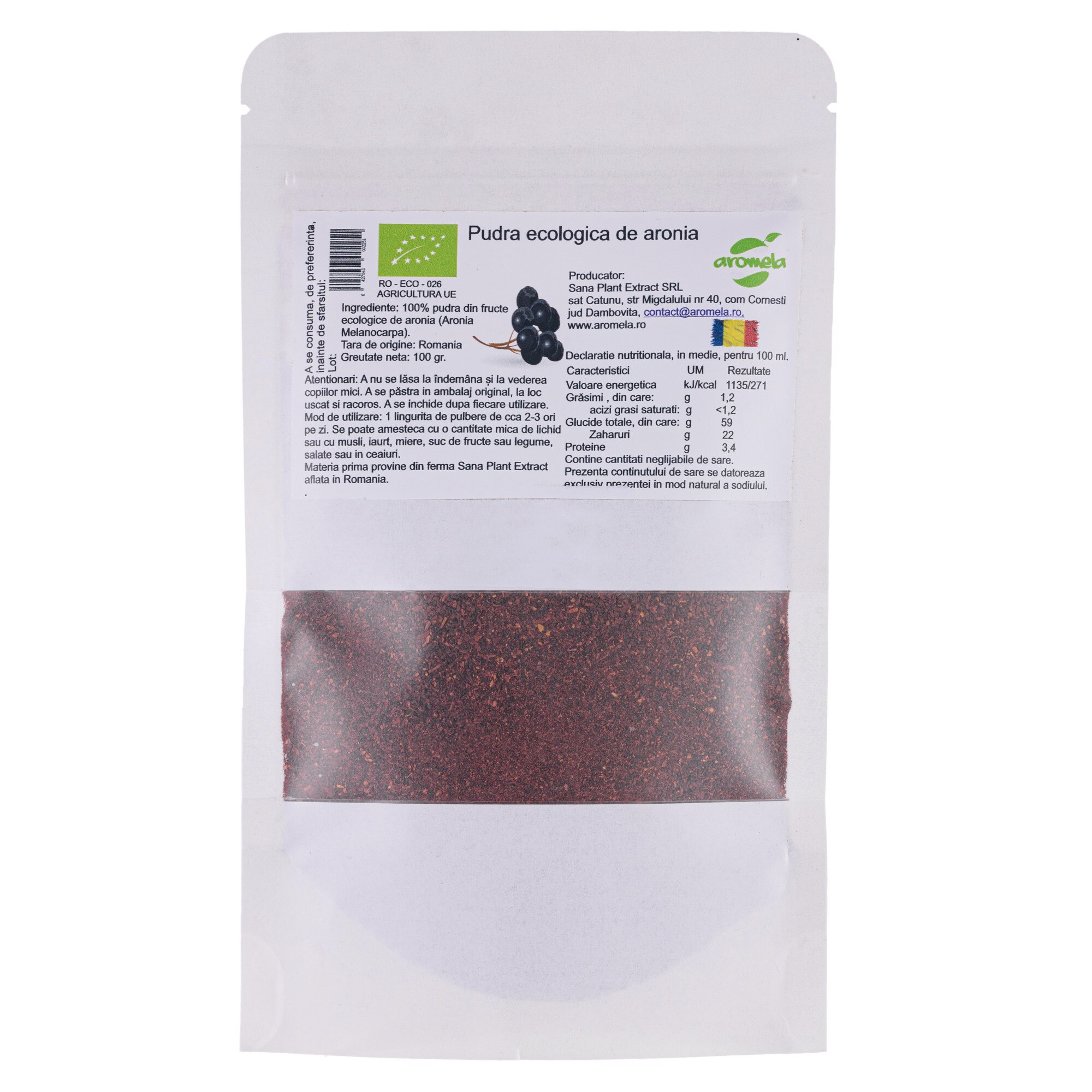 Pudra BIO de Aronia 100 gr - eMAG.ro