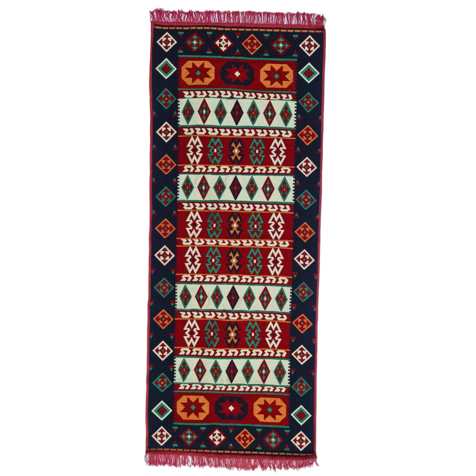 Covor catifelat tip traversa, Premium, model traditional, 200 x 80 cm ...