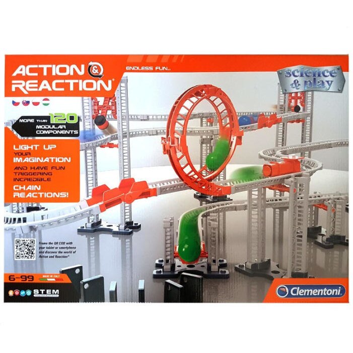Joc educativ Action & Reaction, starter set, 120 piese, Clementoni ...