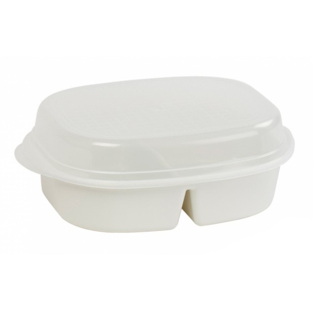 DE BLOCAT Set 2 cutii alimente, compartimentate, Microwave, 1L - eMAG.ro