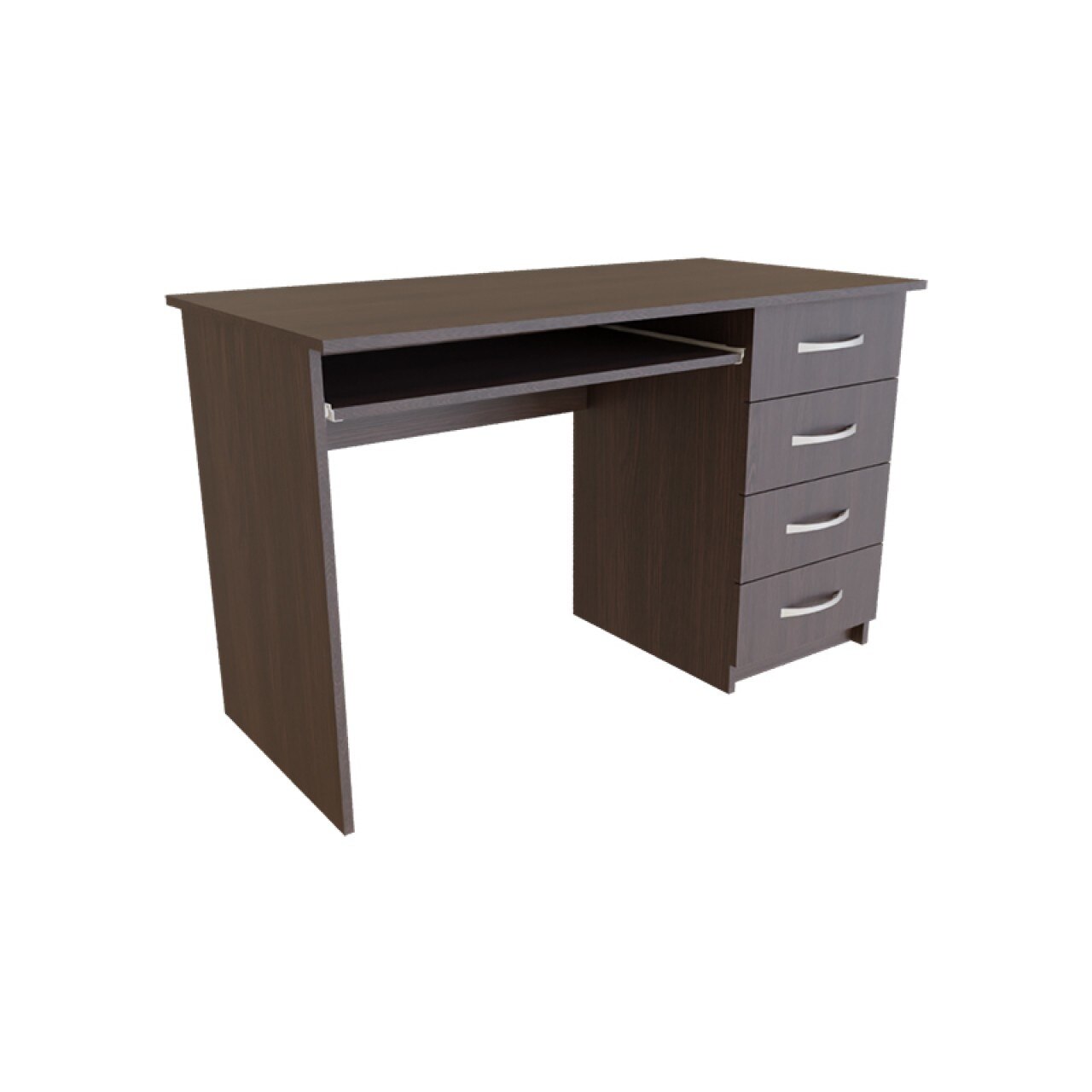 Birou Lewis wenge cu 4 sertare, 120x60x75cm - eMAG.ro