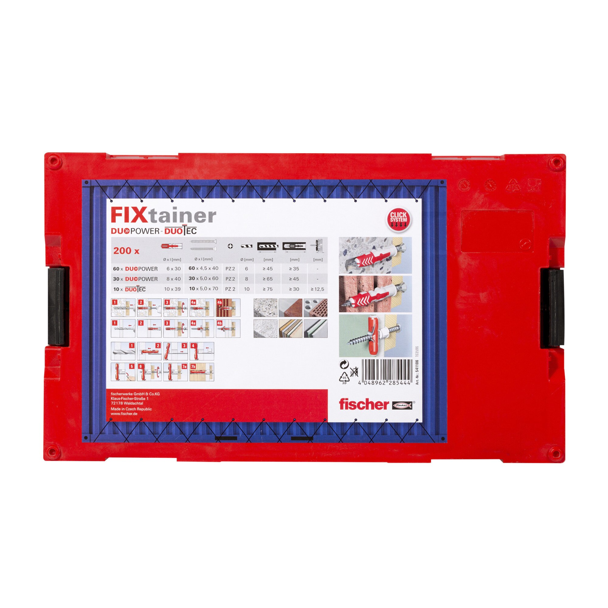 Set dibluri fischer DUOPOWER, DUOTEC, FixTainer, 200 buc - eMAG.ro
