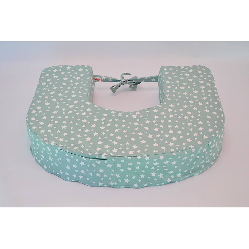 Perna alaptare gemeni, Joli Bebe, cu spatar si spuma cu memorie, verde ...