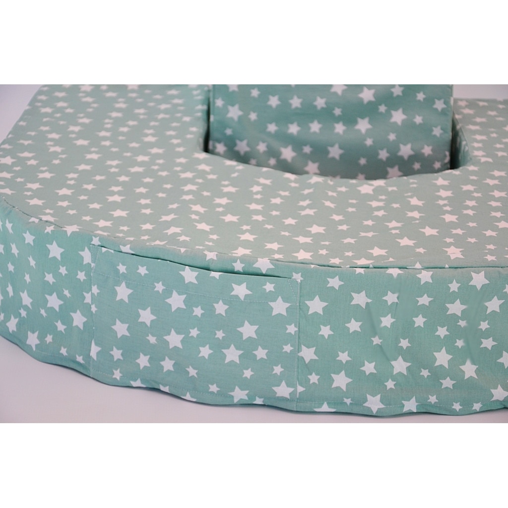 Perna alaptare gemeni, Joli Bebe, cu spatar si spuma cu memorie, verde ...