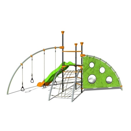 Loc de joaca modular Trufi T-Rex, cu tobogan, Garantie 10 ani - eMAG.ro