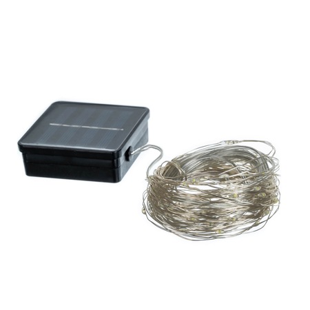 Instalatie solara Iso Trade, 100 x LED, Lumina rece, IP44, 12 m - eMAG.ro