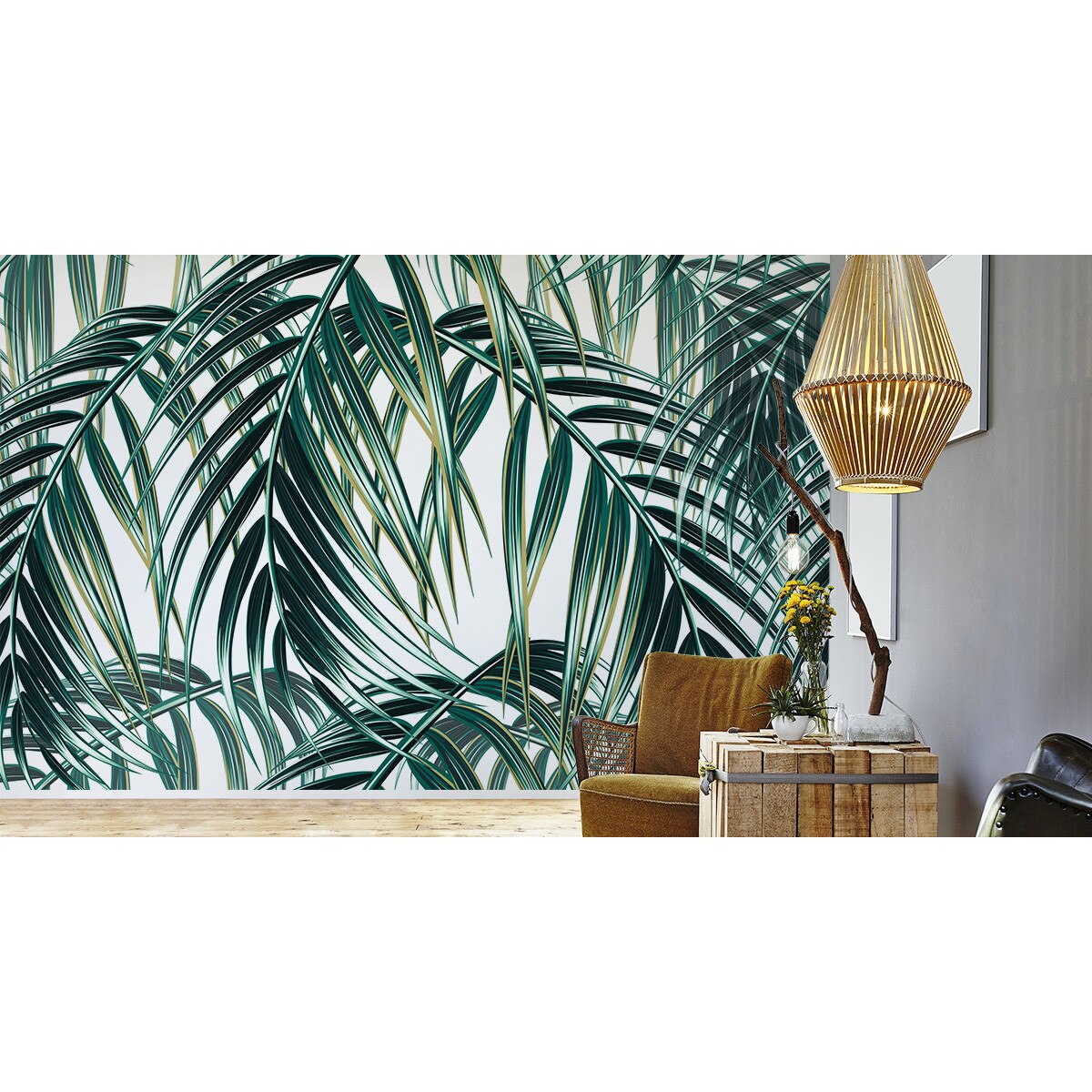 Pamier leveles tapéta 400cm x 280cm Modern design, 3D dekor, Egzotikus ...