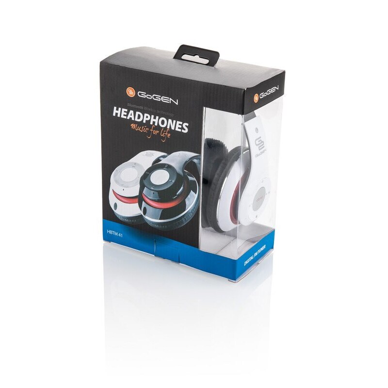 Casti audio fara fir GoGEN HBTM 41WR, Bluetooth, radioFM incorporat ...