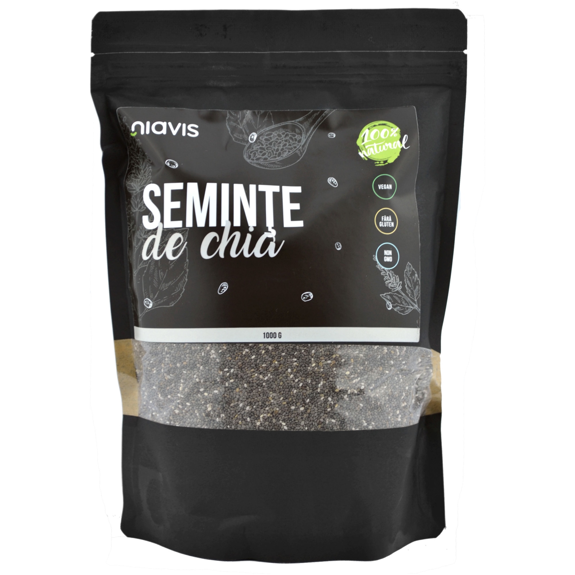 Seminte de chia Niavis, fara gluten, 1kg - eMAG.ro