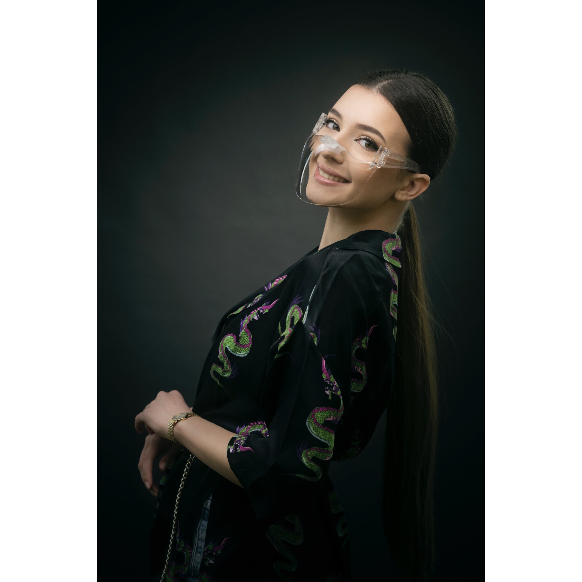 Átlátszó védőmaszk, Allegra Mask PLUS (ködgátló), M méret (nők és ...