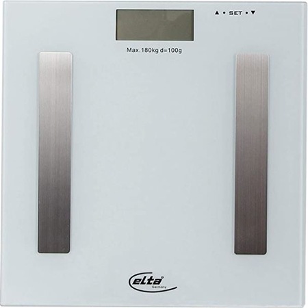 Кантар анализатор Elta Germany, стъклен, до 180 кг., Бял - eMAG.bg