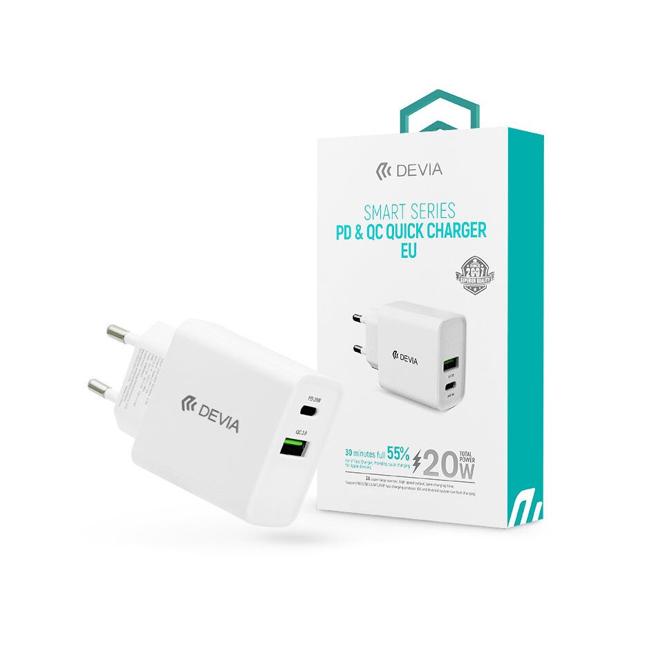 Devia Hálózati Töltő Adapter Type C Usb Bemenettel 20w Devia