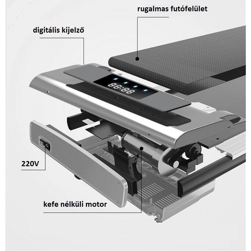 Elektromos Összecsukható Futópad Bluetooth App Vigor TAB-1000 - eMAG.hu