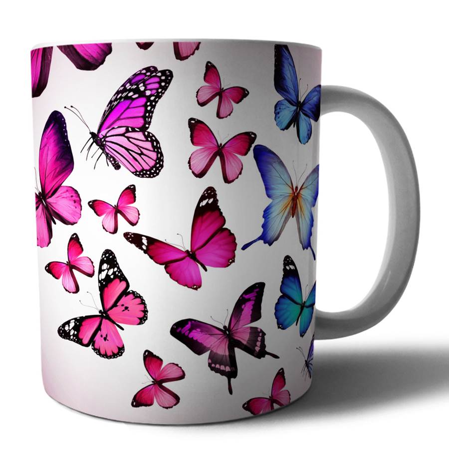 Kék pink pillangó 1 mintás porcelán bögre - eMAG.hu