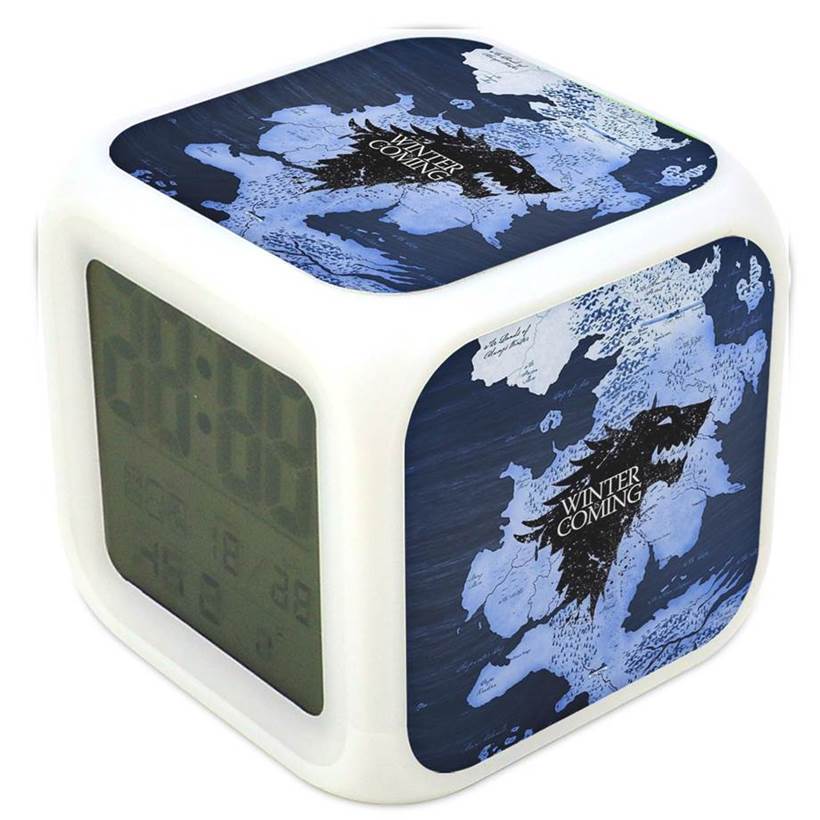 Ceas desteptator cu lumina schimbatoare Game of Thrones Harta 4 ...