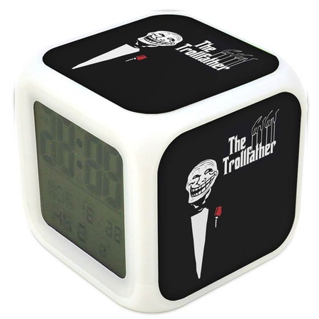 Trollfather színváltós világító óra ébresztő hőmérő - eMAG.hu