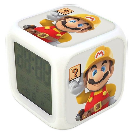 Super Mario 36 színváltós világító óra ébresztő hőmérő - eMAG.hu