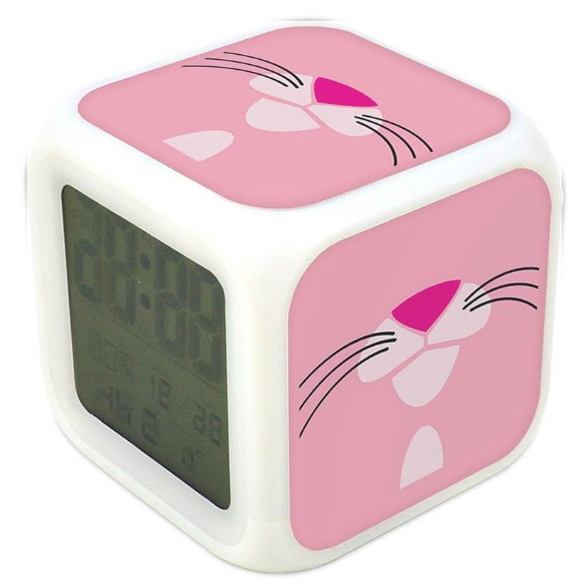 Ceas desteptator cu lumina schimbatoare Pantera Roz 1 -1, multicilor ...