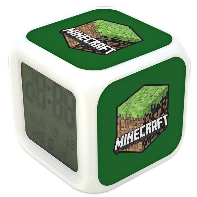 Ceas desteptator cu lumina schimbatoare Minecraft 61, multicilor ...
