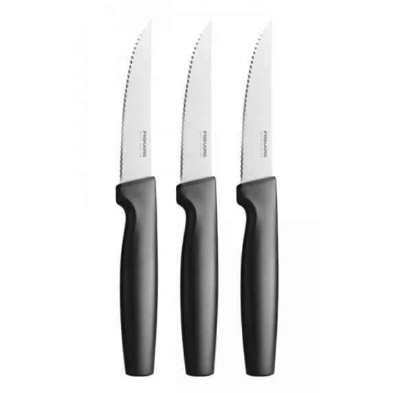 Set 3 cutite pentru friptura Fiskars Functional Form inox, Negru - eMAG.ro
