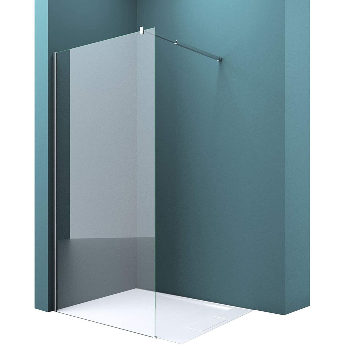 Perete dus Walk-In, sticla securizata 10 mm, transparenta ...