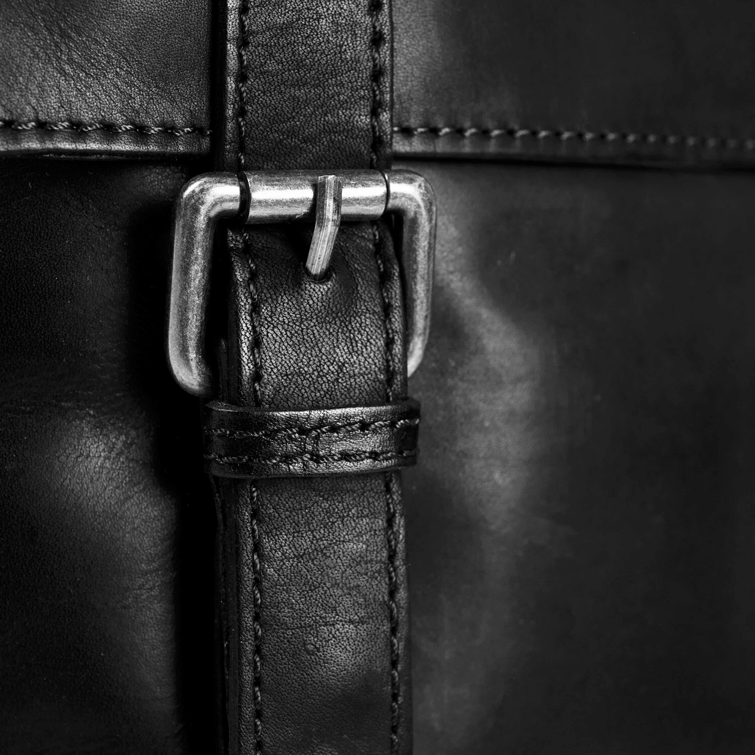 Мъжка чанта за рамо Chesterfield, Bay, естествена кожа, черен - eMAG.bg