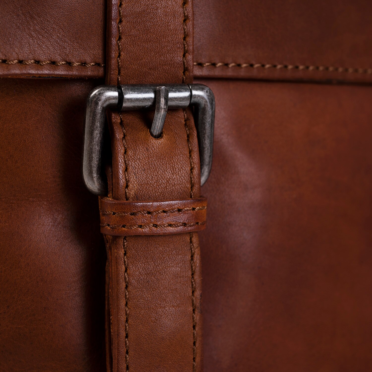 Мъжка чанта за рамо Chesterfield, Bay, естествена кожа, кафяв коняк ...