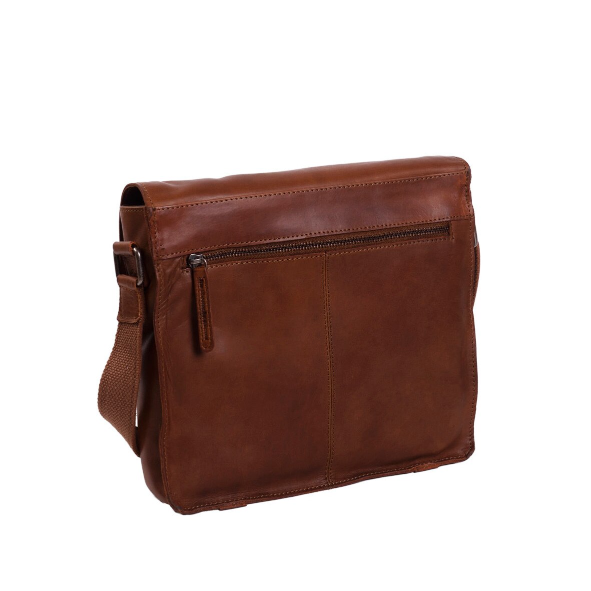 Мъжка чанта за рамо Chesterfield, Bay, естествена кожа, кафяв коняк ...