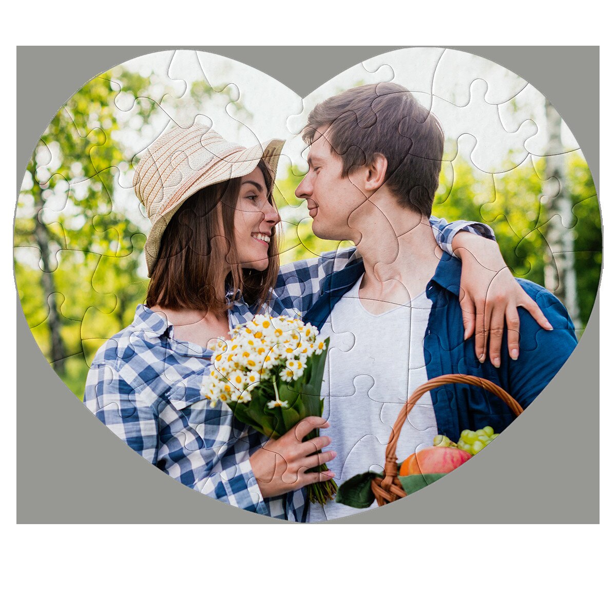 Puzzle personalizat cu poza ta, inima, 50 piese - eMAG.ro