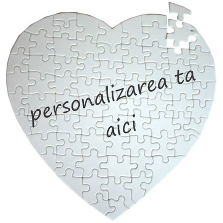 Puzzle personalizat cu poza ta, inima, 50 piese - eMAG.ro