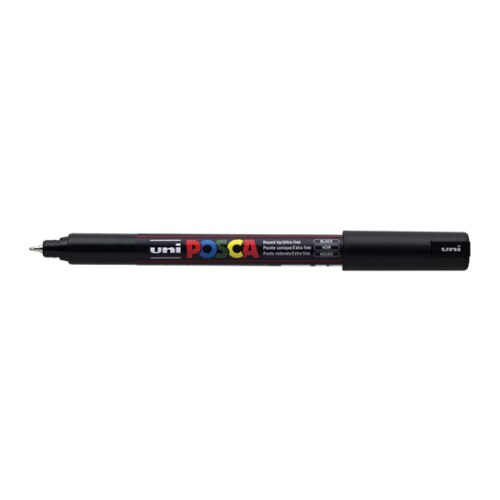 Marker subtire, Uni, 0,7mm, Negru - eMAG.ro