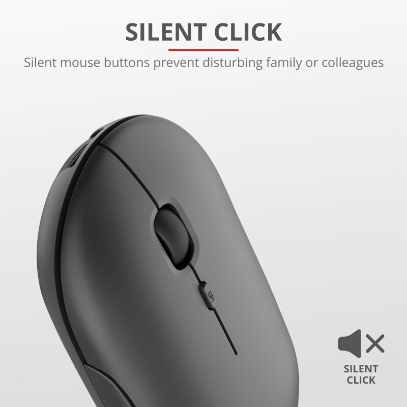 Mouse optic Trust, 4 nivele DPI, Ultra subtire, Negru - eMAG.ro
