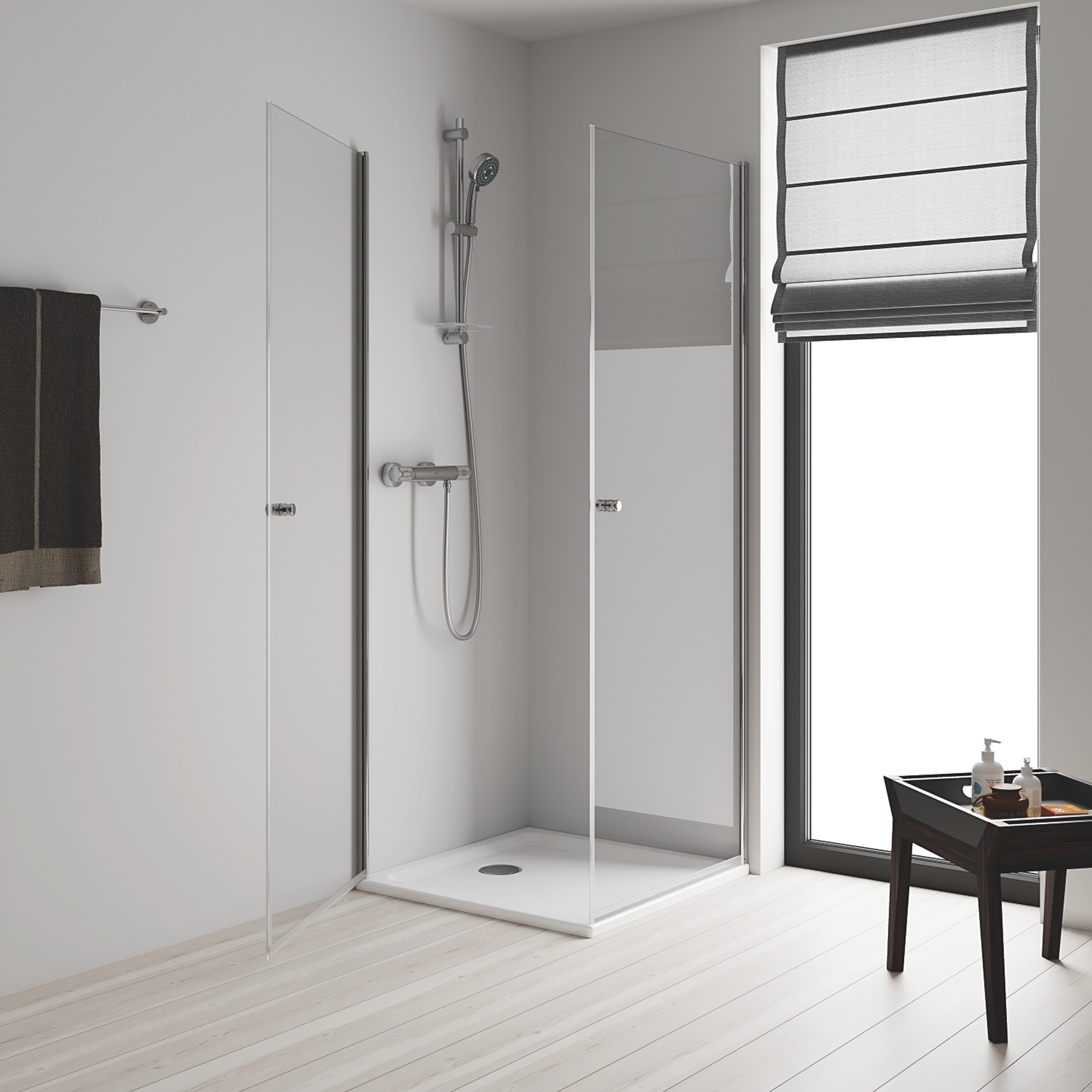Смесистел за душ с термостат Grohe Precision, Комплект за душ ...