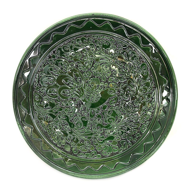 Farfurie din ceramica de Corund, verde, model 6280, Ø 240 mm - eMAG.ro