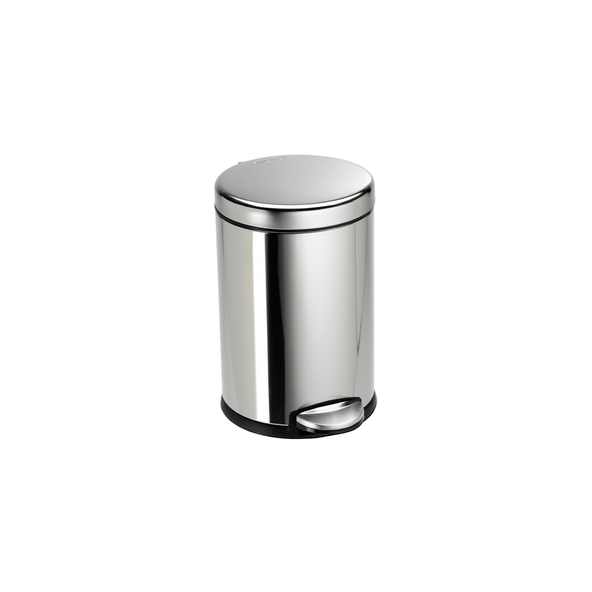 Mini cos de gunoi, rotund, 4,5 L, Stainless Steel - simplehuman - eMAG.ro