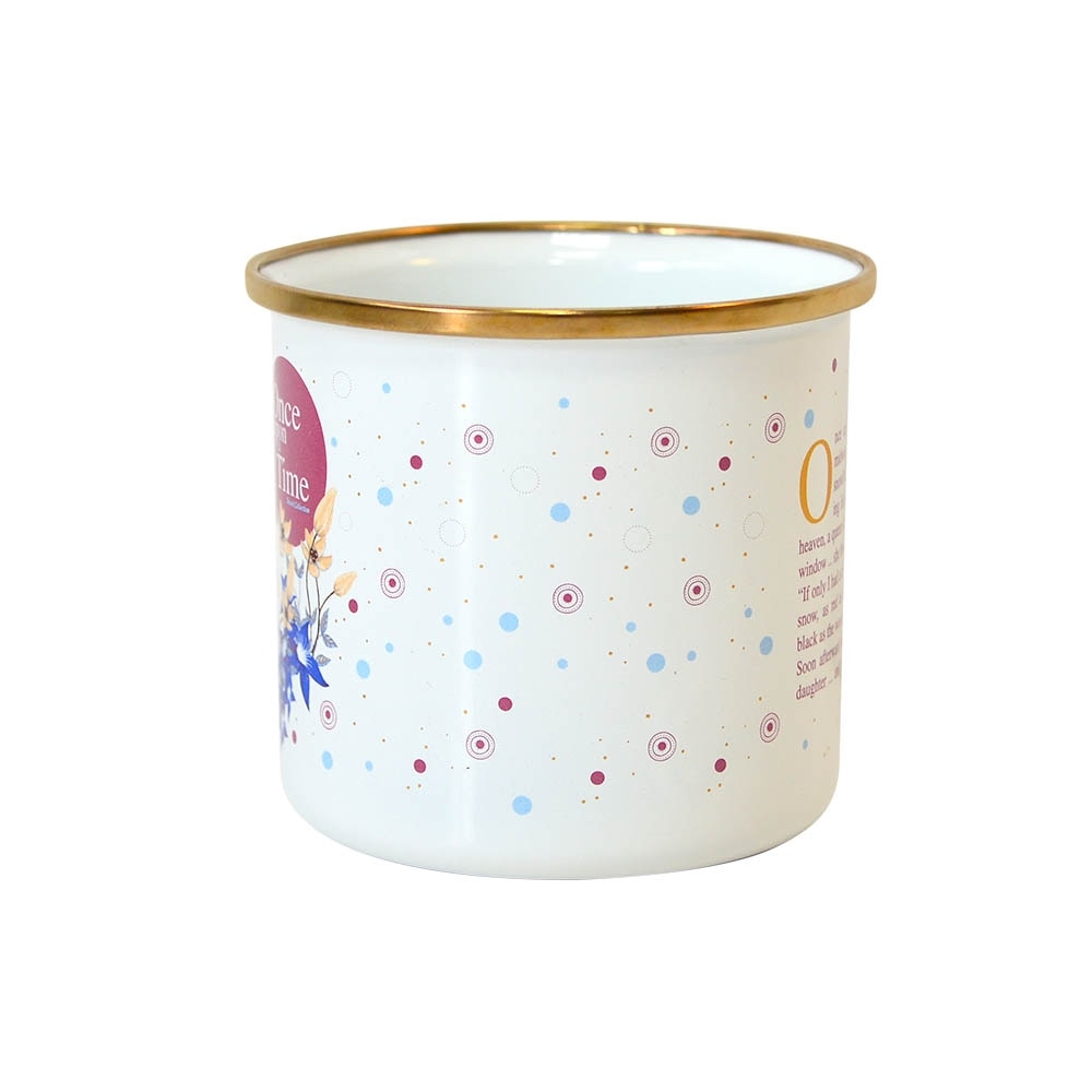 Cana metalica, cu strat emailat, vintage, imagine Alba ca Zapada, 350 ...