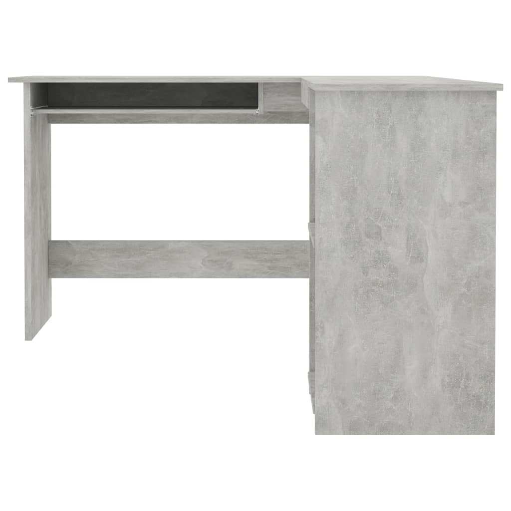 Birou de colt in forma de L, gri beton, 120 x 140 x 75 cm, PAL - eMAG.ro