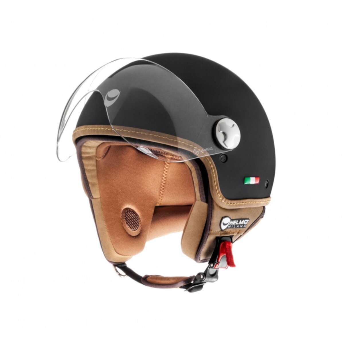 Motoros sisak, Demi-Jet Helmo Milano VaPensiera, matt fekete, XS méret ...