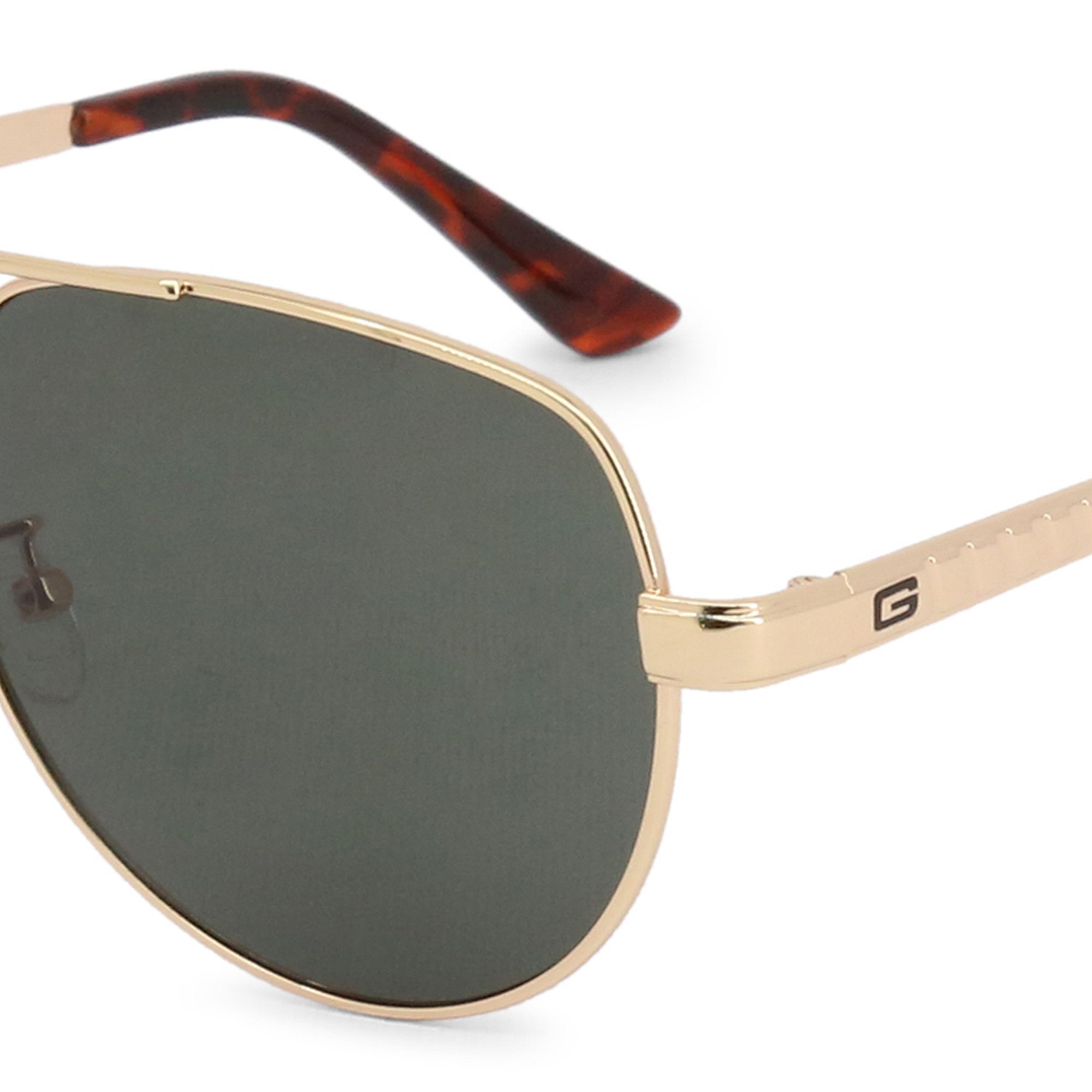 Ochelari de soare barbati Guess Aviator Gold-Havana/Dark Green GF0215/S ...