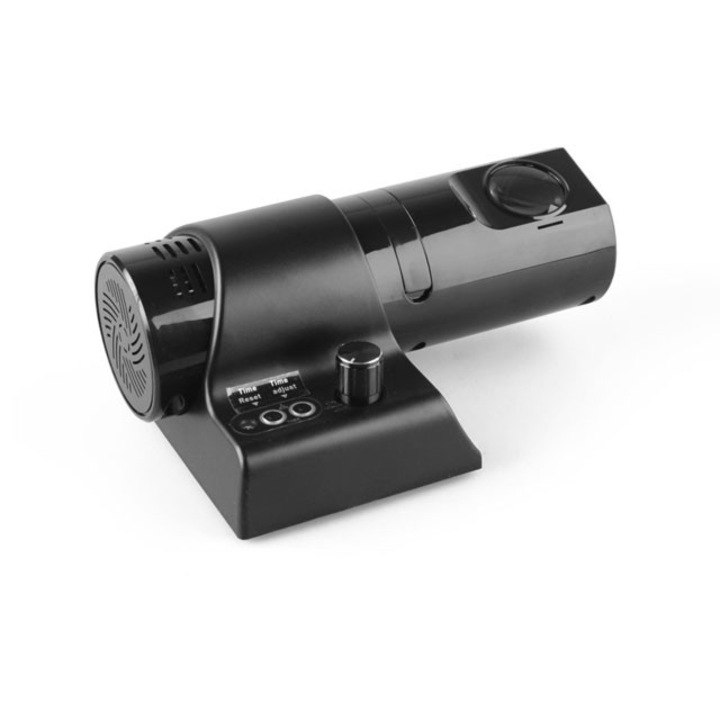 Ceas cu proiector LED, cu telecomanda, logo personalizabil, negru ...