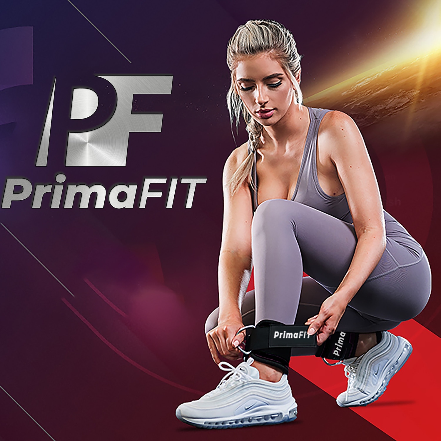 Наглезенки за Фитнес PrimaFIT, Чифт Омекотени Каишки за Глезени, за ...